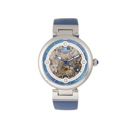 Empress Adelaide Automatik-Skelettuhr mit Lederband