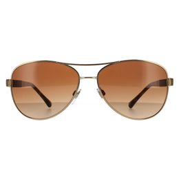 Burberry Aviator Damen Sonnenbrille Gold Braun Braun Verlauf