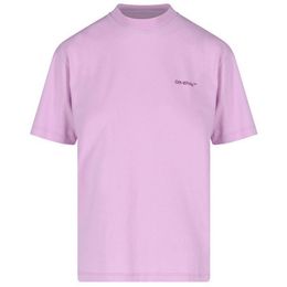 Off-White Diag Logo Regular Fit Lila T-Shirt