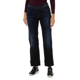 Armani Frauen lange getragen Effekt Denim Hosen 6Y5J11-5D2UZ