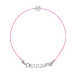 DIADEMA - Armband - Rosa Nylon - Echter Diamant