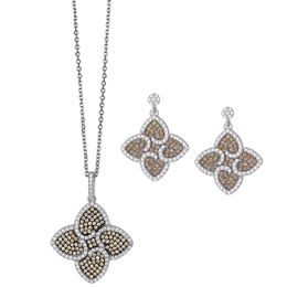 Orphelia Damen 925 Sterling Silber Set: Kettenanh&auml;nger + Ohrringe - Silber SET-5225