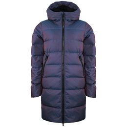 Under Armour Coldgear Marine Blue Womens Irisierende Parka Kapuzenmantel 1365812 422