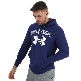 Herren Under Armour UA Rival Terry Big Logo Hoody in Blau