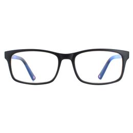 Montana Rechteckige Unisex-Mattschwarz-Brille