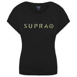 SUPRA Kurzarm rund Hals schwarze Damen All Caps T-Shirt 192225 010