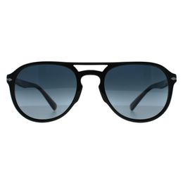 Persol Aviator Unisex Schwarz Blau Verlauf Polaroid Sonnenbrille