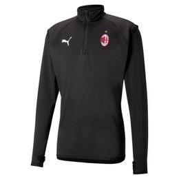 Puma AC Mailand 2020-21 Schwarzes Warmup-Fu&szlig;ball-Training MIDLAYER 758636 02