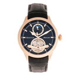 Heritor Automatik Gregory Semi-Skelettuhr mit Lederarmband