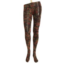 Dolce & Gabbana Dolce & Gabbana Damen Schwarze Blumenmuster Strumpfhosen Nylon-Tights