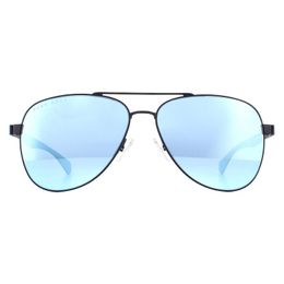 HUGO BOSS Aviator Mens Matte Blue Blue Mirror Lunettes de soleil