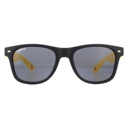 Montana Sonnenbrille MP40 F Schwarz mit gelbem Rubbertouch Schwarz Polarisiert