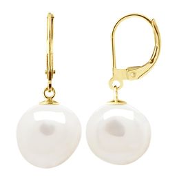 Ohrringe Gelbgold - Echte S&uuml;&szlig;wasser-Zuchtperlen Barock 12-13 mm