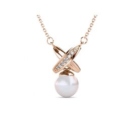Chris Perlenkette - Rose Gold und Kristall