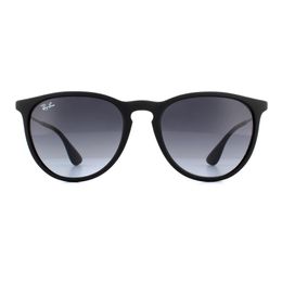 Ray-Ban Runde Damen Sonnenbrille gummiert Schwarz Grau Gradient