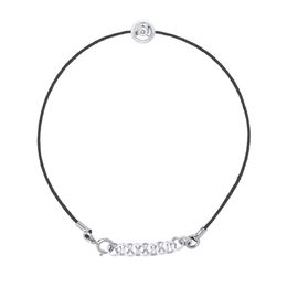 DIADEMA - Armband - Schwarzes Nylon und echter Diamant