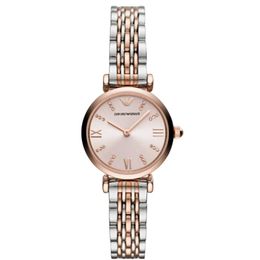 Emporio Armani AR11223 Rosa Zifferblatt zwei T&ouml;ne Damenuhr