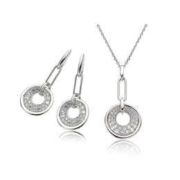 Orphelia Damen 925 Sterling Silber Set: Kettenanh&auml;nger + Ohrringe - Silber SET-5961
