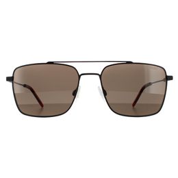 Hugo by HUGO BOSS Square Mens Matte Schwarz Grau Sonnenbrille
