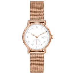 Skagen Kuppel Lille ros&eacute;gold Damen Armbanduhr SKW3099