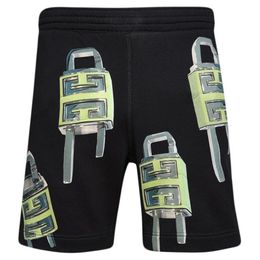 Schwarze Bermuda-Shorts im Board-Fit mit Vorhangeschloss-Design von Givenchy