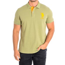U.S. Polo Assn. KORYCBAD Kurzarm-Polo mit kontrastierendem Reverskragen 64779 Herren