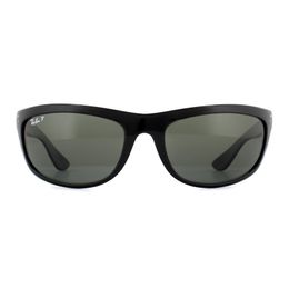 Ray-Ban Envelopper les lunettes de soleil polaris&eacute;es en vert noir et noir