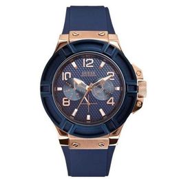 Guess W0247G3 Blaue Silikon Herrenuhr