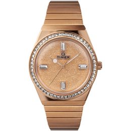 Timex Q Wiederauflage Damen Armbanduhr Rose Gold TW2W10700