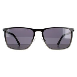 HUGO BOSS Rectangle Mens Black Ruthenium/Dark Grey 1004/S Sonnenbrillen