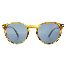 Persol Sonnenbrille 3152 9043/56 Braun gestreift Gelb Blau Entspiegelt