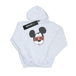 Disney - "Mickey Mouse Sunglasses" Kapuzenpullover f&uuml;r Damen (Wei&szlig;)