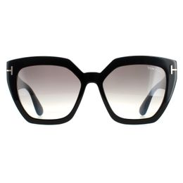 Tom Ford Square Womens Gl&auml;nzend Schwarz Rauch Gradient FT0939 Phoebe