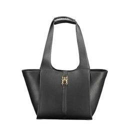 Tommy Hilfiger Damen schwarze Polyurethan-Handtasche