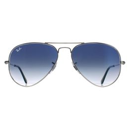 Ray-Ban Sonnenbrille Aviator 3025 003/3F Silber Hellblau Gradient 58mm