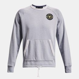 Under Armour Project Rock Mens Grey Heavy Gewicht Terry Pullover