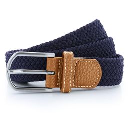Asquith & Fox Herren Gewebter Braid Stretchg&uuml;rtel (Marineblau)