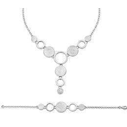 Orphelia Damen 925 Sterling Silber Set: Kette + Armband - Silber SET-021