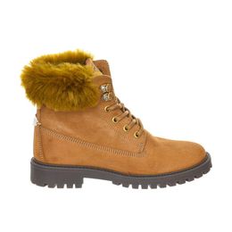 Guess Flache Damenstiefel mit runder Spitze und Samteffekt FLTMR4SUE10