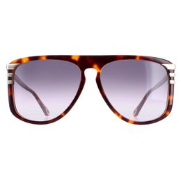 Chlo&eacute; Chloe Aviator Damen Gl&auml;nzend Medium Havanna Grau Gradient CH0104S