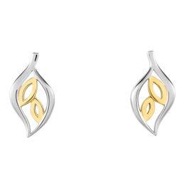 Orphelia 'Charlotte' Ohrstecker f&uuml;r Damen, 925 Sterling Silber - Silber/Gold ZO-7523