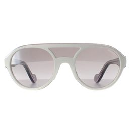 Moncler Runde Unisex Wei&szlig; Transparent Grau Grau ML0052