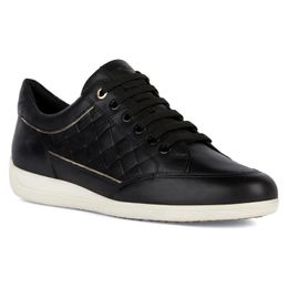 Geox D MYRIA Kunstleder Damenschwarze Turnschuhe