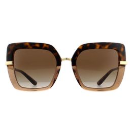 Dolce & Gabbana Dolce & Gabbana Sonnenbrille DG4373 325613 Top Havanna auf Transparent Braun Braun Gradient