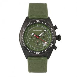 Morphic M53 Serie Chronograph mit Lederarmband und Datumsanzeige