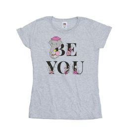 Disney Damen/Damen Dumbo Be You T-Shirt aus Baumwolle (Sport grau)