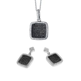 Orphelia Damen 925 Sterling Silber Set: Ketten-Anh&auml;nger + Ohrringe - Silber SET-5231