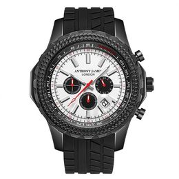 Handgefertigter Anthony James Limited Edition Chronograph Dashboard wei&szlig;