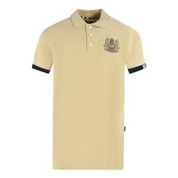 Aquascutum Branded Kragen Beige Poloshirt