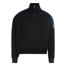 Parajumpers Quarter Zip Rollkragen-Fleece-Sweatshirt in Schwarz